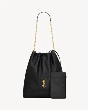 Saint Laurent Jamie Large Pochon Bag In Lambskin