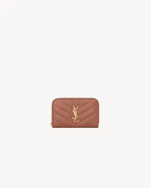 Saint Laurent Cassandre Wallet In Lambskin - Barely Pink