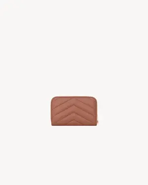 Saint Laurent Cassandre Wallet In Lambskin - Barely Pink