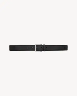 Saint Laurent Saint Laurent Vadim Belt In Leather Black