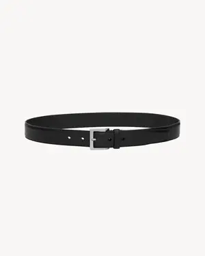 Saint Laurent Vadim Belt In Leather - Black
