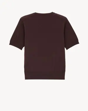 Saint Laurent Wool T-shirt Sweater - Marron