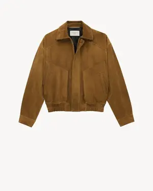 Saint Laurent Suede Bomber Jacket