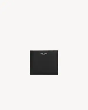 Saint Laurent Paris East/west Wallet In Smooth Leather - Black