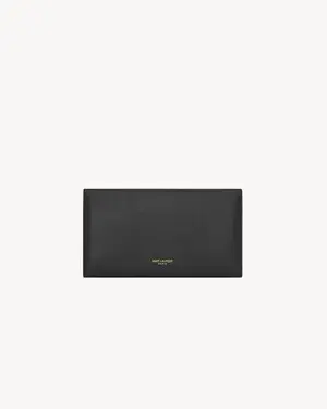 Saint Laurent Letter Large Wallet In Leather - Black