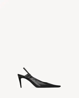 Saint Laurent Anne-marie Slingback Pumps In Smooth Leather