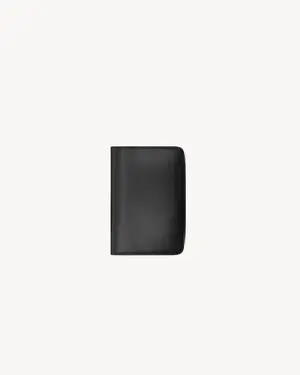 Saint Laurent Voltaire Passport Case In Box - Black