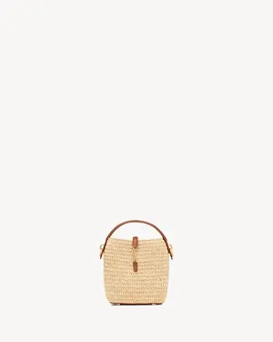 Saint Laurent Le 37 Mini Raffia Bucket Bag