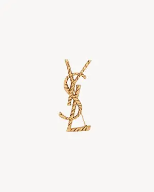 Saint Laurent Cassandre Brooch In Metal - Gold