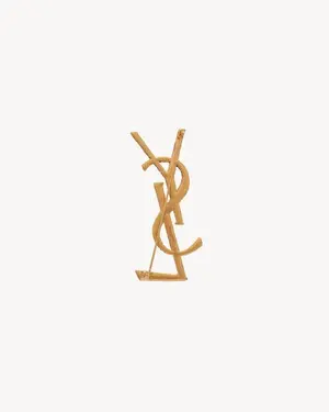 Saint Laurent Cassandre Brooch In Metal