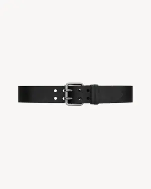 Saint Laurent Motorcycle Belt In Leather - Black