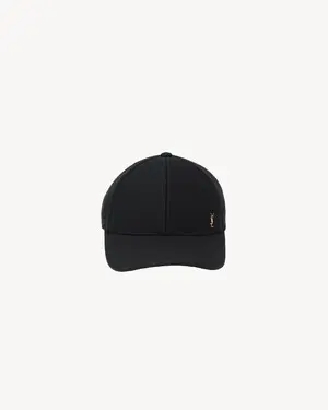 Saint Laurent Baseball Cap Cassandre In Felt - Black