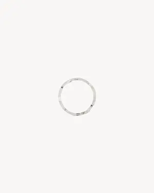 Saint Laurent Cassandre Ring In Metal - Oxidized Silver