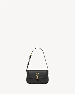Saint Laurent Solferino Mini Bag In Box Leather - Black
