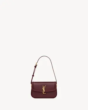 Saint Laurent Solferino Mini In Box Leather Bag - Rouge Cabernet