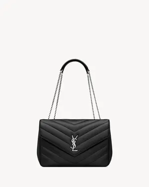 Saint Laurent Loulou Large Matelassé Lambskin Bag - Black