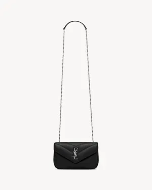 Saint Laurent Loulou Mini Bag In Lambskin - Black