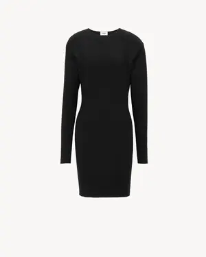 Saint Laurent Short Sweater Dress In Double-face Knit