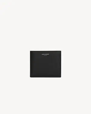 Saint Laurent Paris East/west Wallet With Coin Purse In Smooth Leather - Black