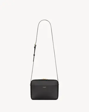 Saint Laurent Camera Case In Smooth Leather - Black