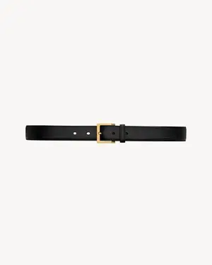 Saint Laurent Vadim Belt In Smooth Leather - Black