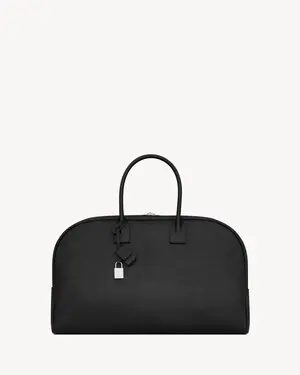 Saint Laurent Large Bowling Duffle Bag In Leather - Black