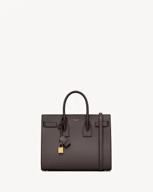 Saint Laurent Sac De Jour In Smooth Leather - Chicory Coffe