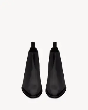 Saint Laurent Wyatt Chelsea Boots In Smooth Leather