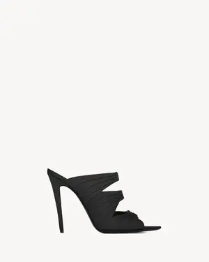 Saint Laurent Emilie Mules In Satin Crepe