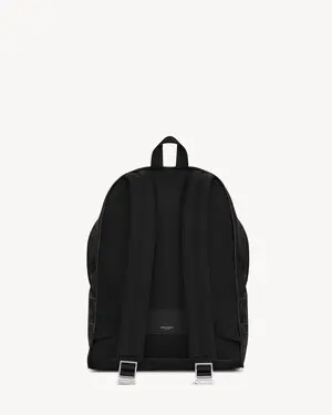 Saint Laurent City Crocodile-embossed Leather Backpack - Black