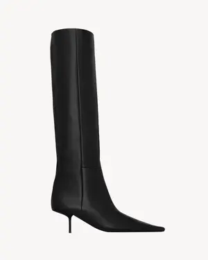 Saint Laurent Victoire Boots In Smooth Leather