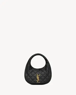 Saint Laurent Quilted Nappa Lambskin Bag - Black