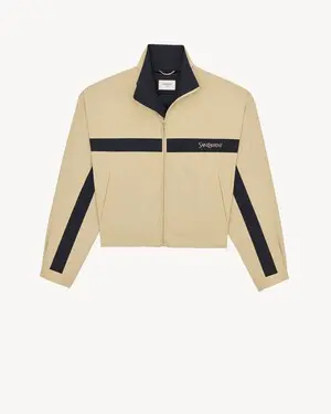 Saint Laurent Cotton Jacket With Cassandre Zip Pull