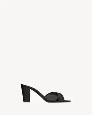 Saint Laurent Franciane Mules In Smooth Leather - Black