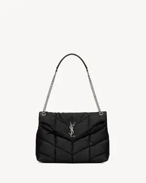 Saint Laurent Puffer Medium Lambskin Bag - Black