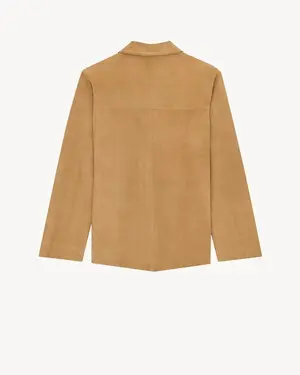 Saint Laurent Suede Jacket - Tabac