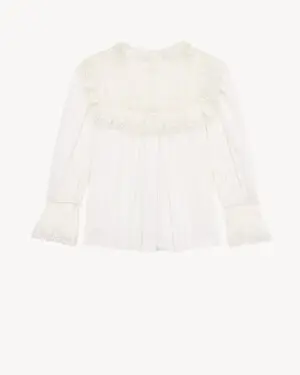 Saint Laurent Embroidered Lace Blouse