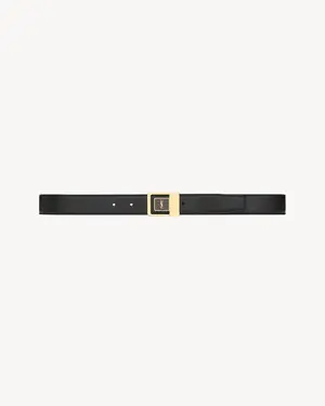 Saint Laurent La 66 Belt In Smooth Leather - Black