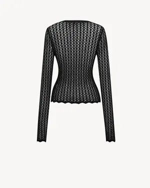 Saint Laurent Pointelle Knit Top