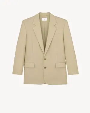 Saint Laurent Single-breasted Wool And Silk Jacket