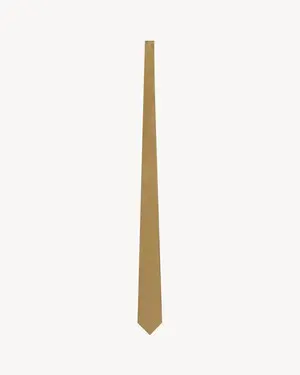 Saint Laurent Silk Satin Tapered Tie - Sand