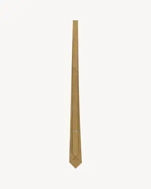 Saint Laurent Silk Satin Tapered Tie - Sand