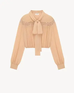 Saint Laurent Elasticated Blouses
