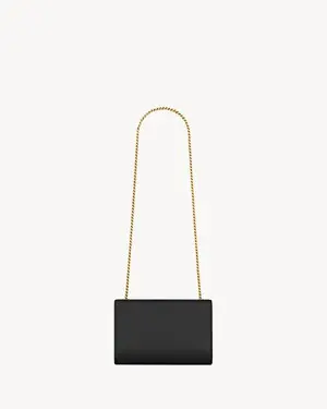 Saint Laurent Kate Small Grain De Poudre Leather Shoulder Bag - Black