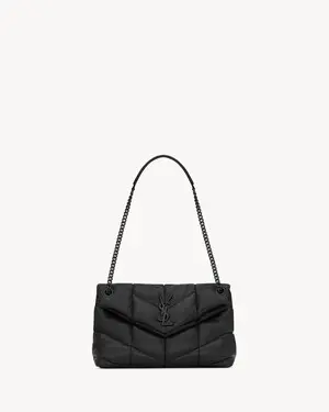 Saint Laurent Puffer Small In Lambskin - Black