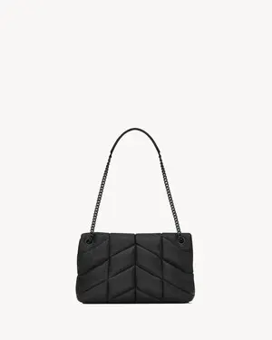 Saint Laurent Puffer Small In Lambskin - Black