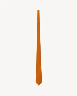 Saint Laurent Saint Laurent Silk Satin Tie Orange