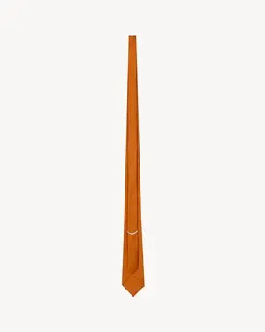 Saint Laurent Silk Satin Tie - Orange