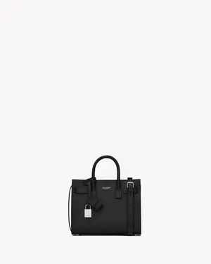 Saint Laurent Sac De Jour Grained Leather Bag - Black