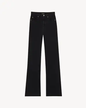 Saint Laurent 70's High-rise Flared Jeans - Old Black